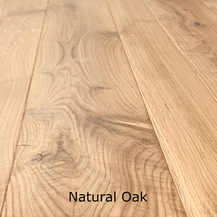 Solid Oak Dining Table with Black Metal Base – Willen Rose